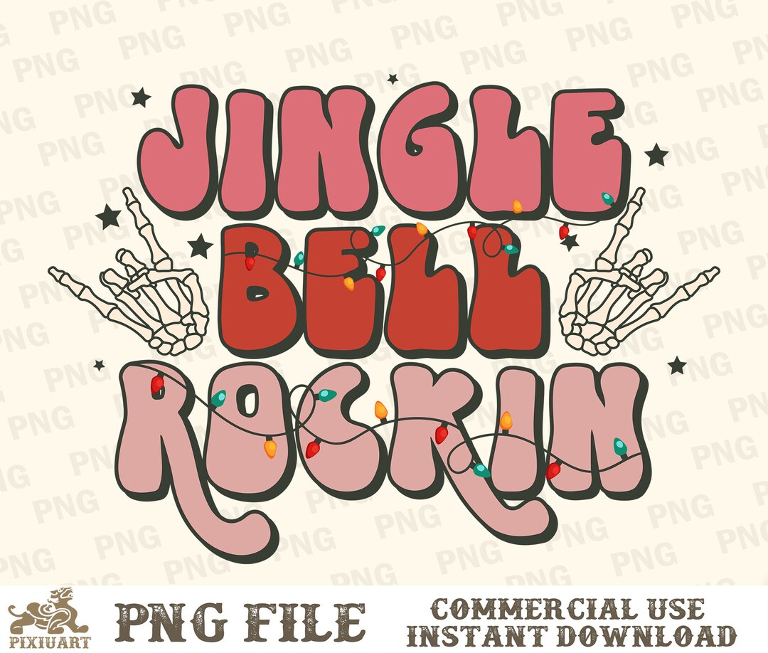 Jingle Bell Rockin PNG, Christmas Sublimation, Retro Christmas Png ...