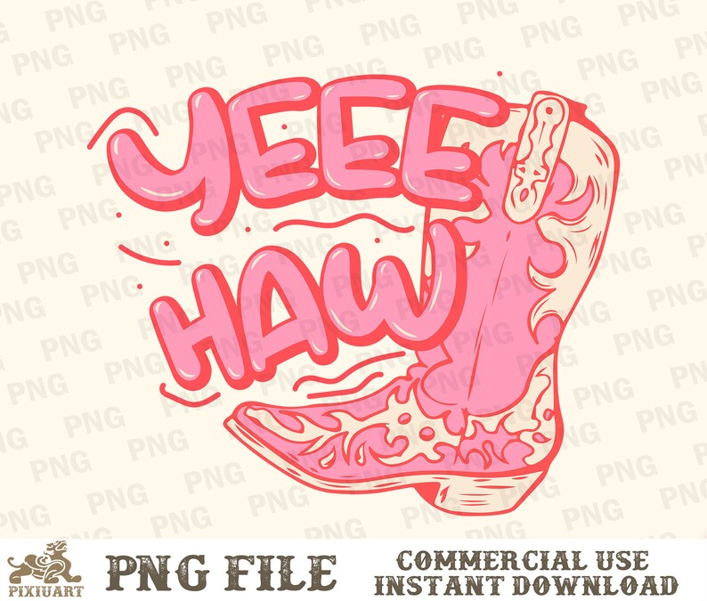 Yee Haw PNG Western Sublimation Cowgirl Png Cowboy Boots - Etsy