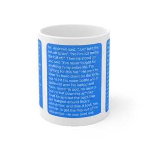 I Think You Should Leave Mug for Him Brians Hat Mug Brians Hat Text ...