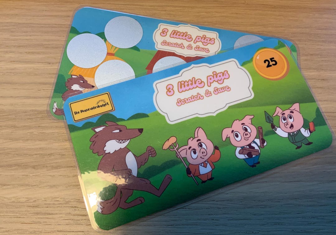 3 Little Pigs Saves 25 Scratch and Save - Etsy UK