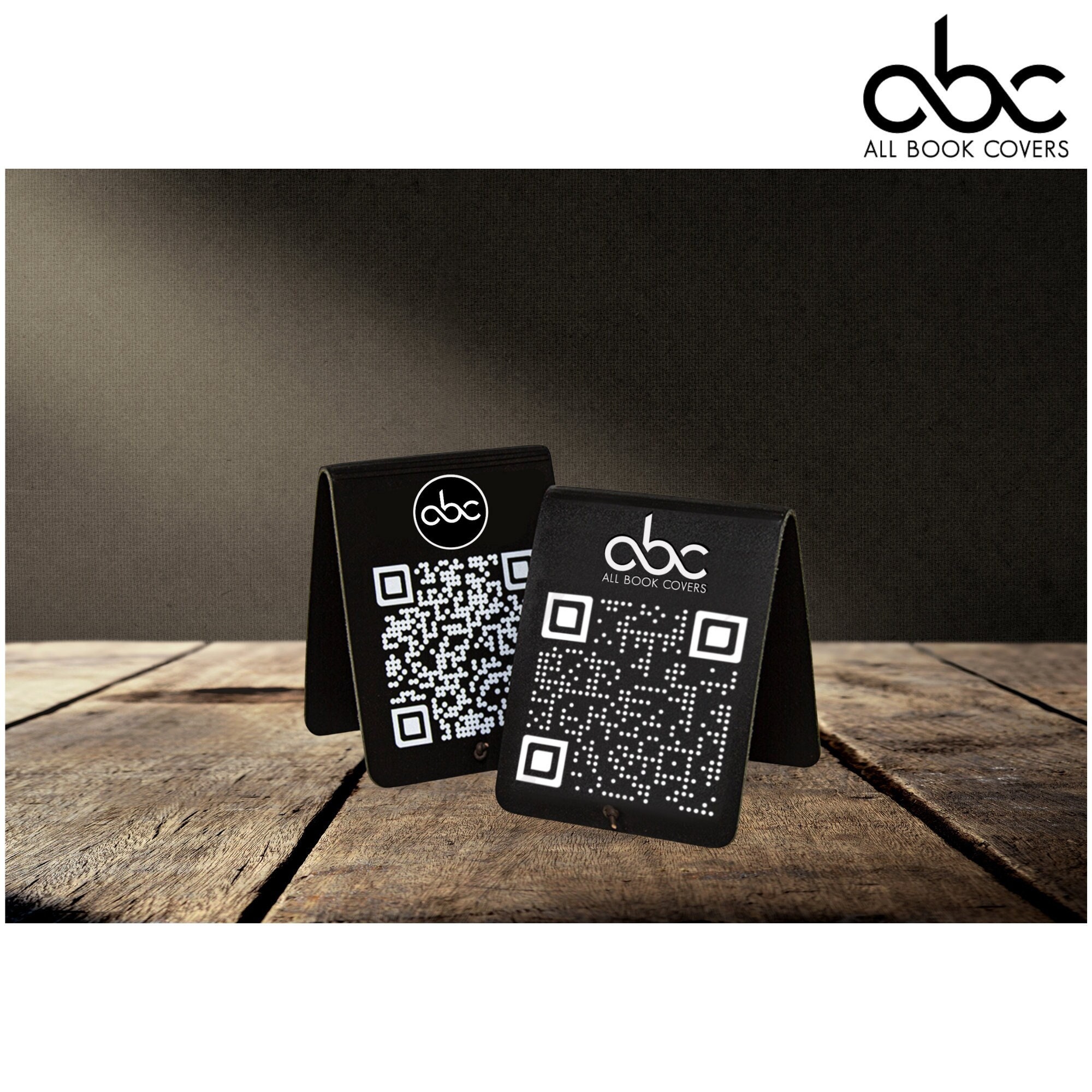 Genuine Leather QR Code Table Tent, Leather Menu, Table Topper, Menu ...