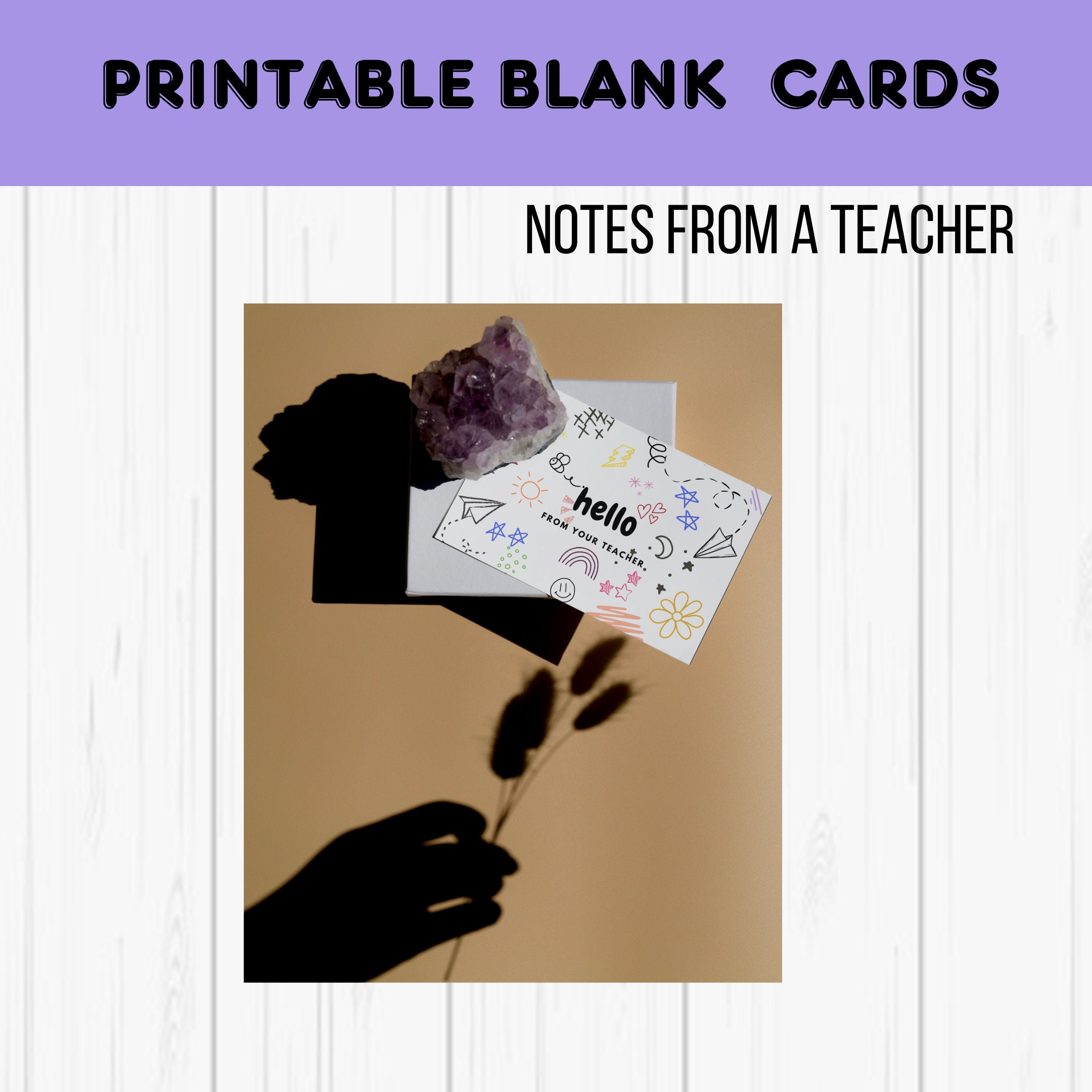 Printable Card From a Teacher Teacher Mail, Teacher Notes, Blank Note ...
