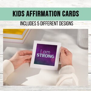 Printable Kids Affirmation Cards, Kids Affirmation Cards, Motivational ...