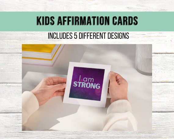 Printable Kids Affirmation Cards, Kids Affirmation Cards, Motivational ...
