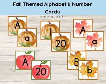 Christmas Preschool Flash Cards, Letter and Number Cards, Alphabet ...