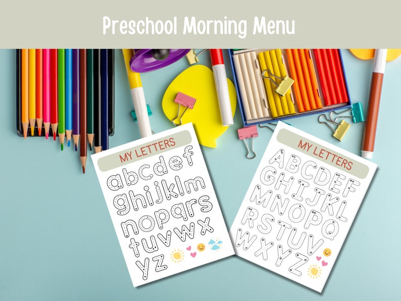Preschool Morning Menu Printable, Homeschool Preschool, Preschool ...