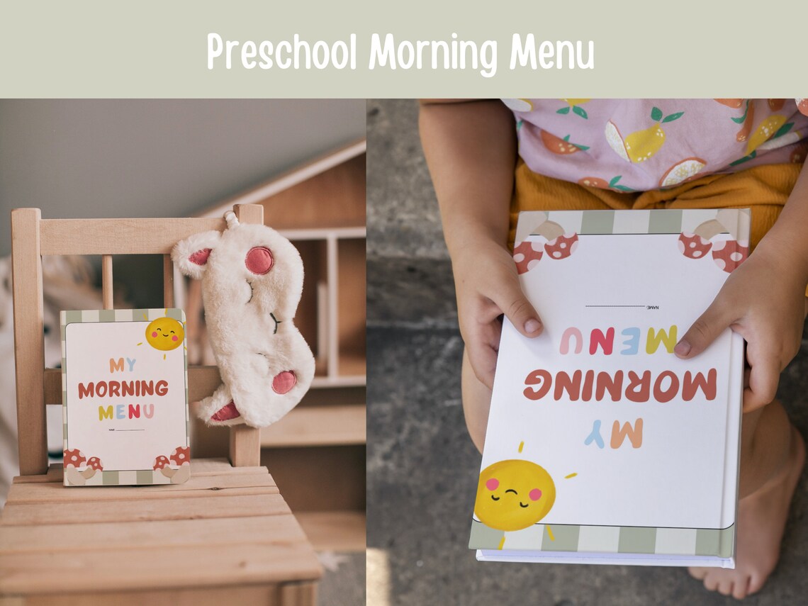Preschool Morning Menu Printable, Homeschool Preschool, Preschool ...
