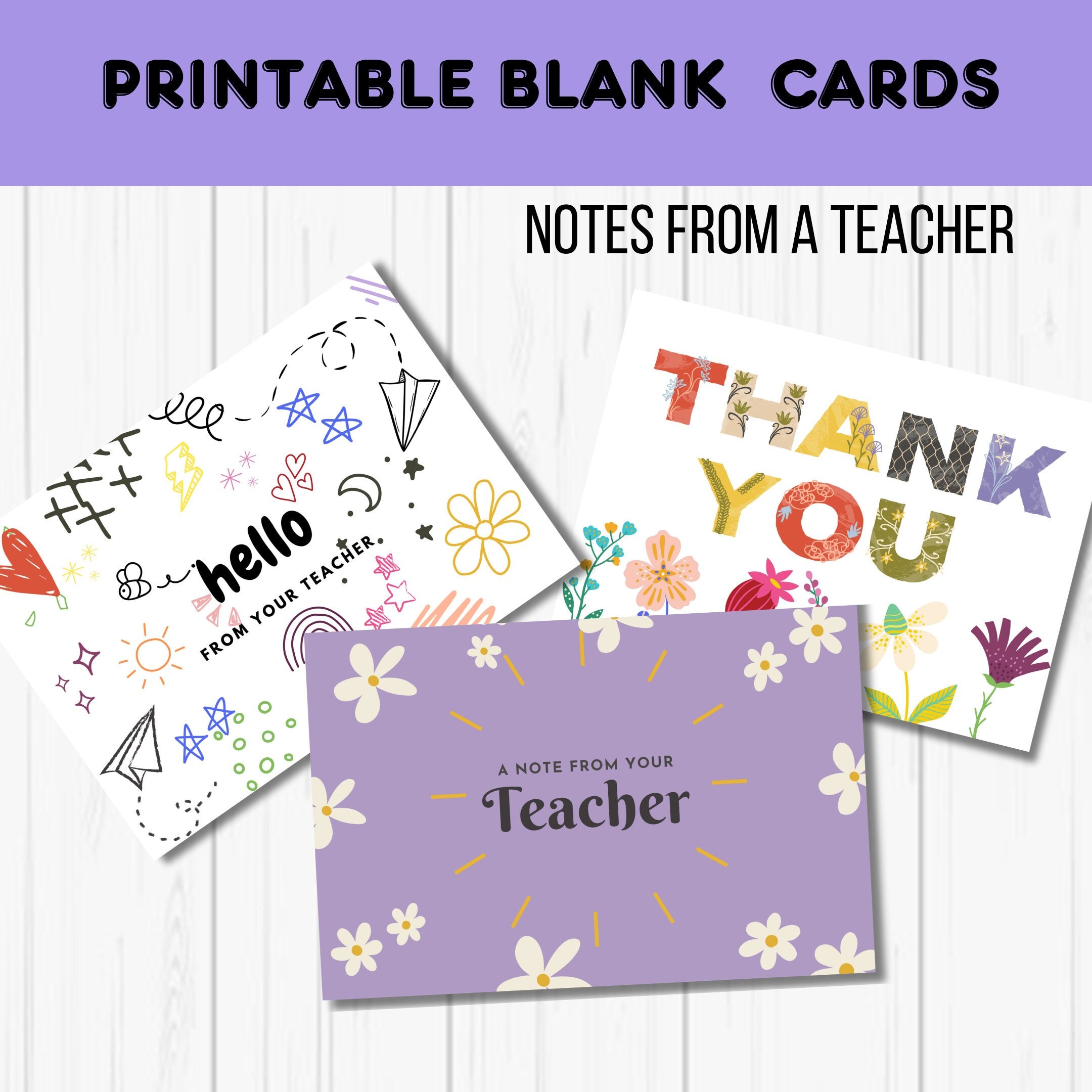 Printable Card From a Teacher Teacher Mail, Teacher Notes, Blank Note ...