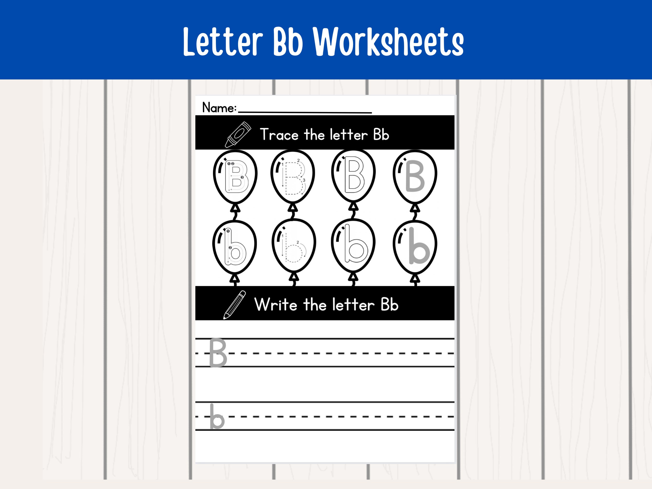 Preschool Educational Worksheet, Letter Bb Worksheet, Back to School ...