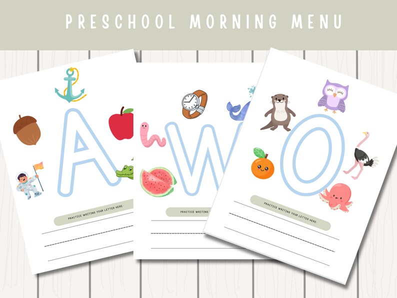 Preschool Morning Menu Printable, Homeschool Preschool, Preschool ...