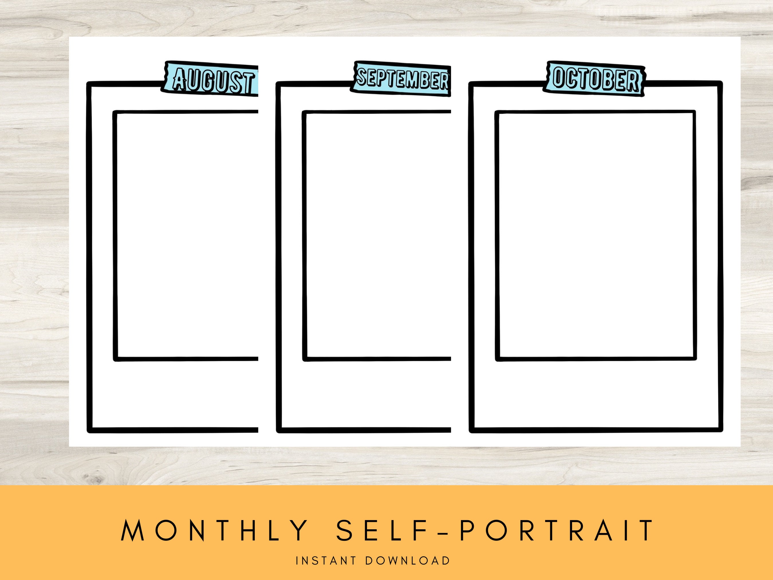 All About Me Printable Monthly Worksheet, Self-portrait Template ...