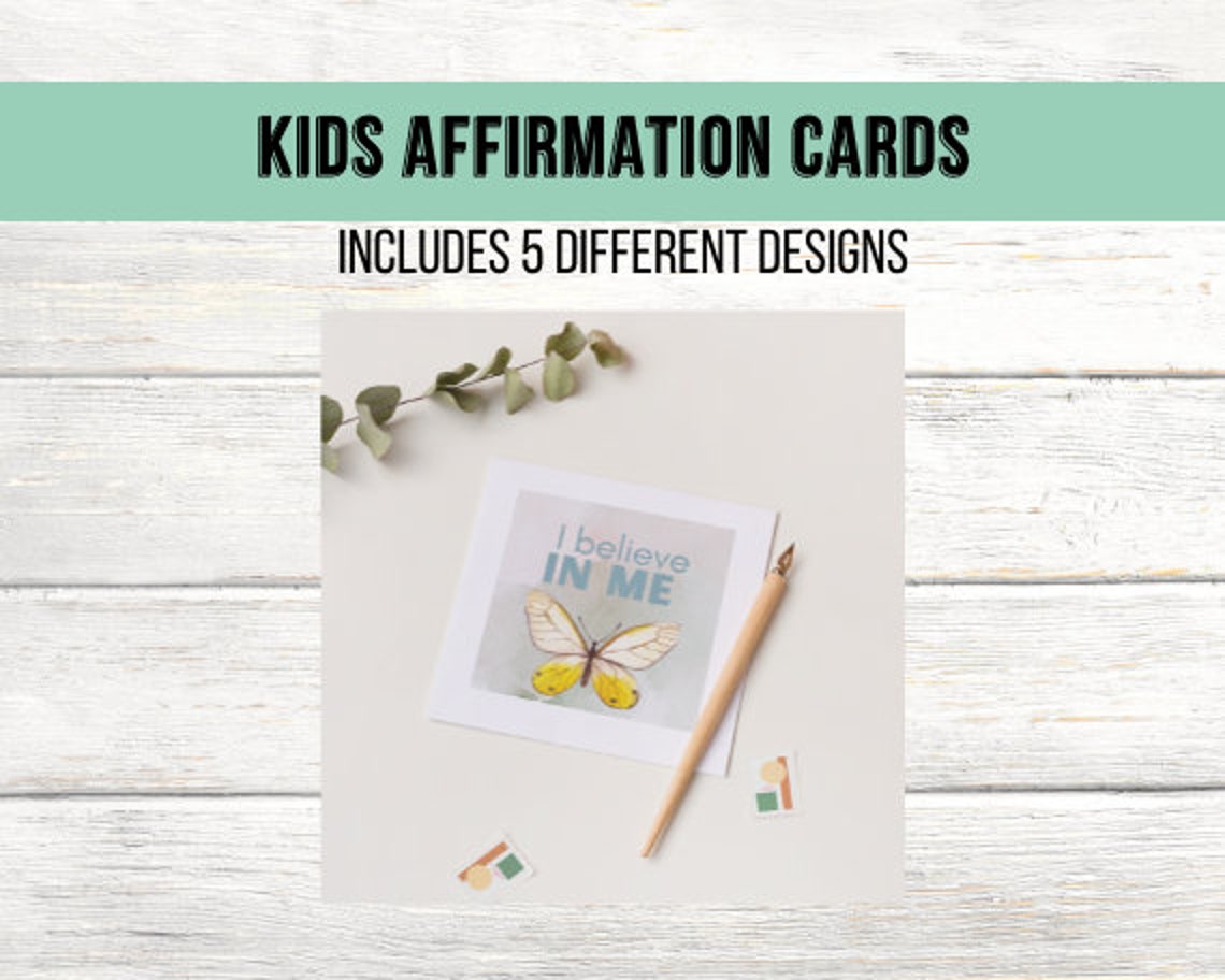 Printable Kids Affirmation Cards, Kids Affirmation Cards, Motivational ...