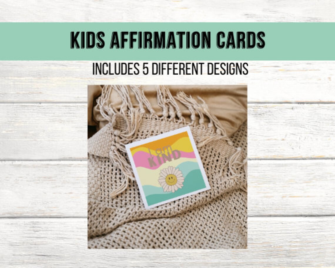 Printable Kids Affirmation Cards, Kids Affirmation Cards, Motivational ...