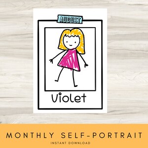 All About Me Printable Monthly Worksheet, Self-portrait Template ...