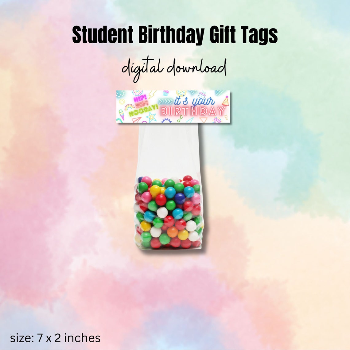 Classroom Birthday Gift Tags, Teacher Gift Tags, Printable Gift Tags ...