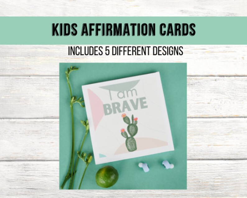 Printable Kids Affirmation Cards, Kids Affirmation Cards, Motivational ...