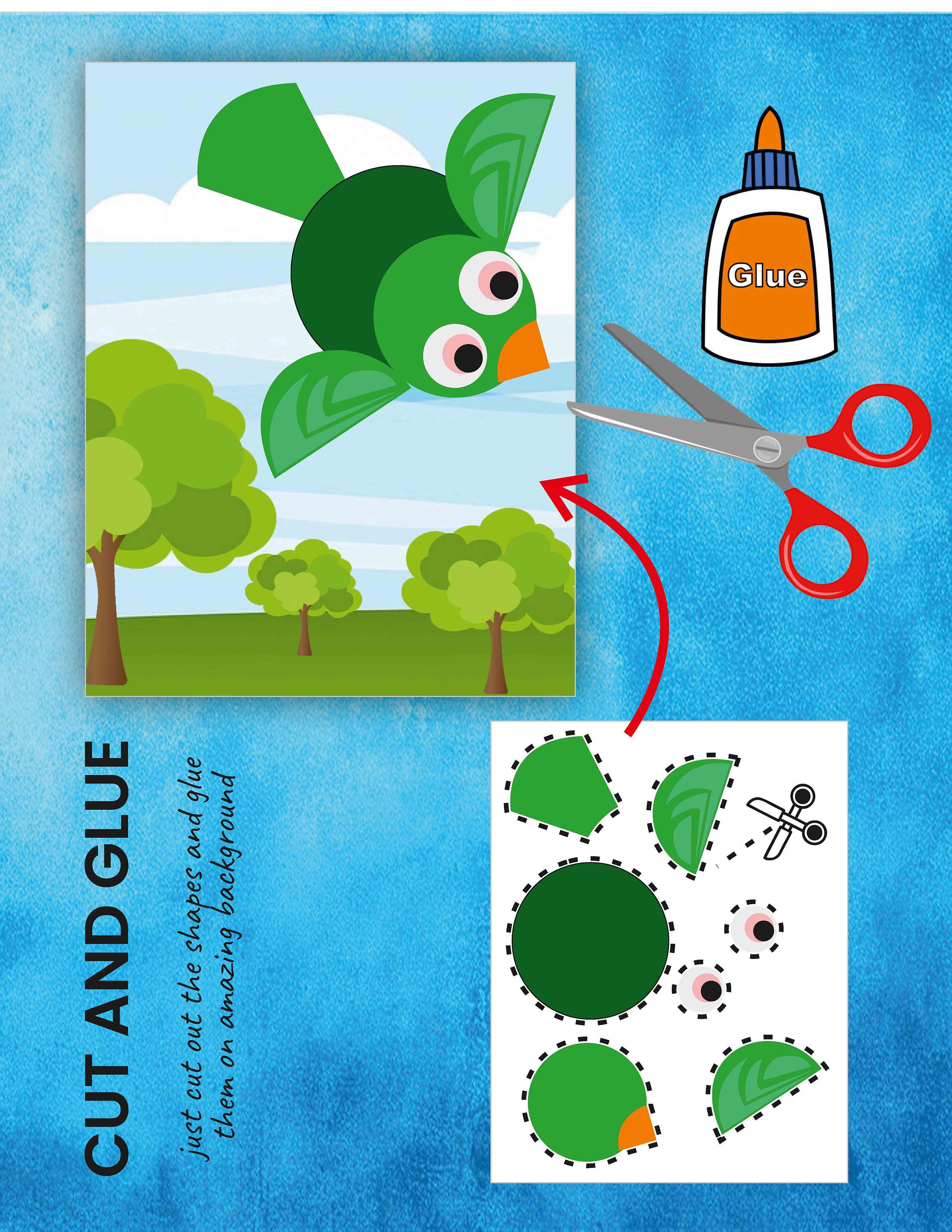 Cut and Paste Activities, Arrange Animal Body, Cut and Glue Game ...