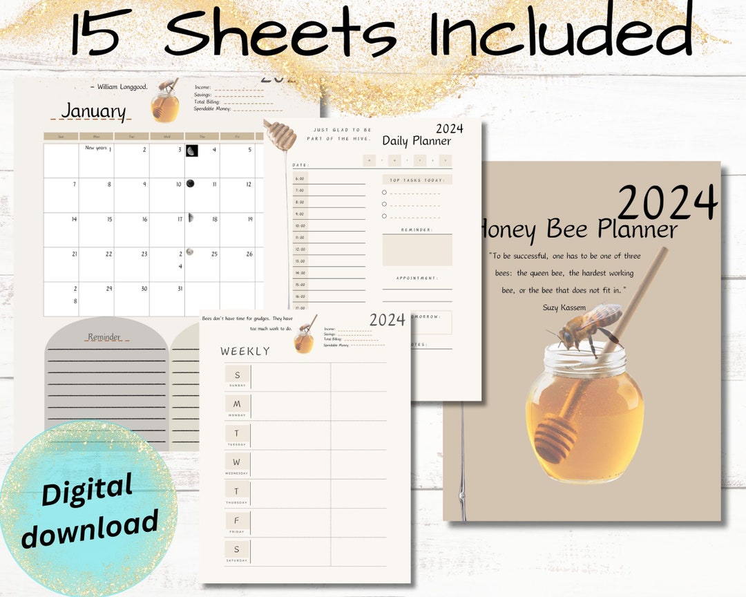Honey Bee Planner 2024 - Etsy