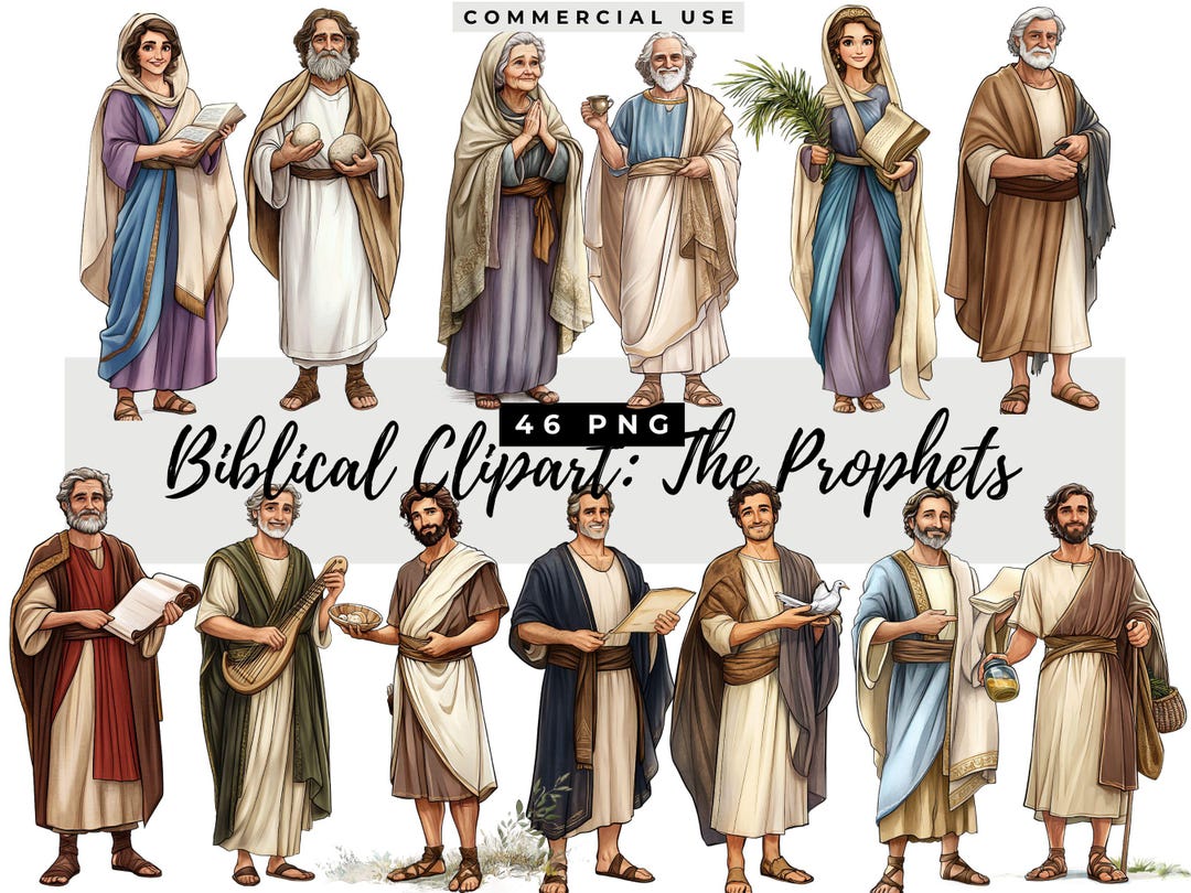 Biblical Clipart of the Prophets, Scripture Story Art, Religious ...