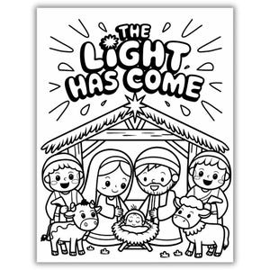 Happy Birthday Jesus Coloring Pages, Kids Church Craft, Printable ...