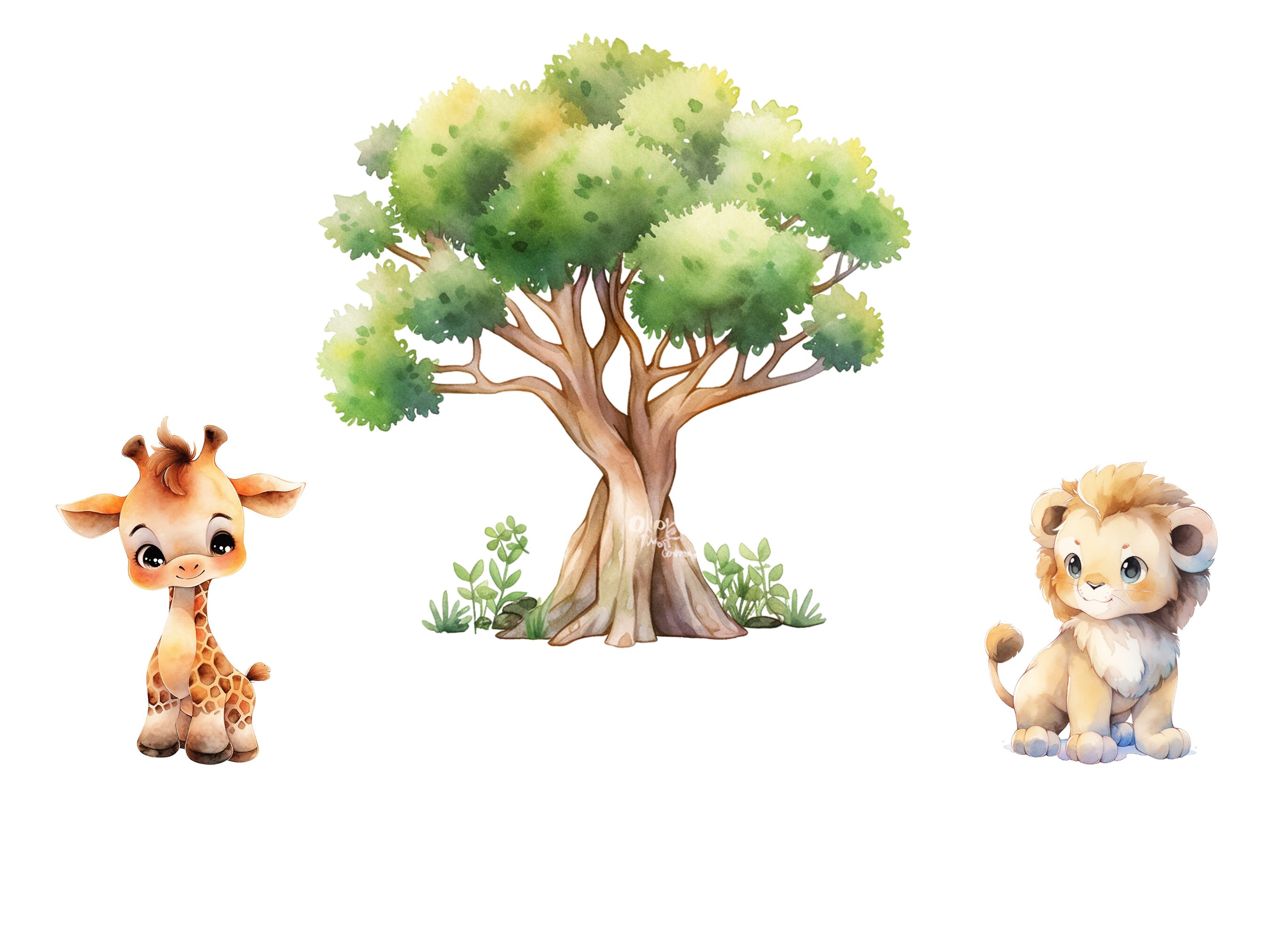 Cute Baby Safari Animals Clipart Png, Safari Animal Svg, Jungle Clipart ...