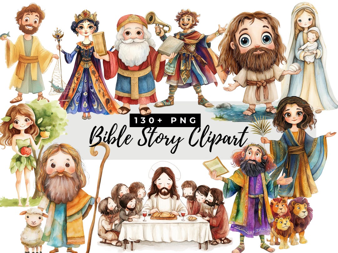Bible Clipart for Kids, Bible Characters Old New Testament, Jesus ...