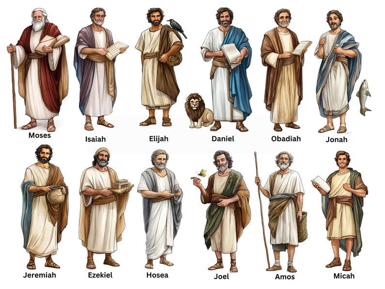 Biblical Clipart the Prophets, Biblical Characters, Bible Story Clipart ...