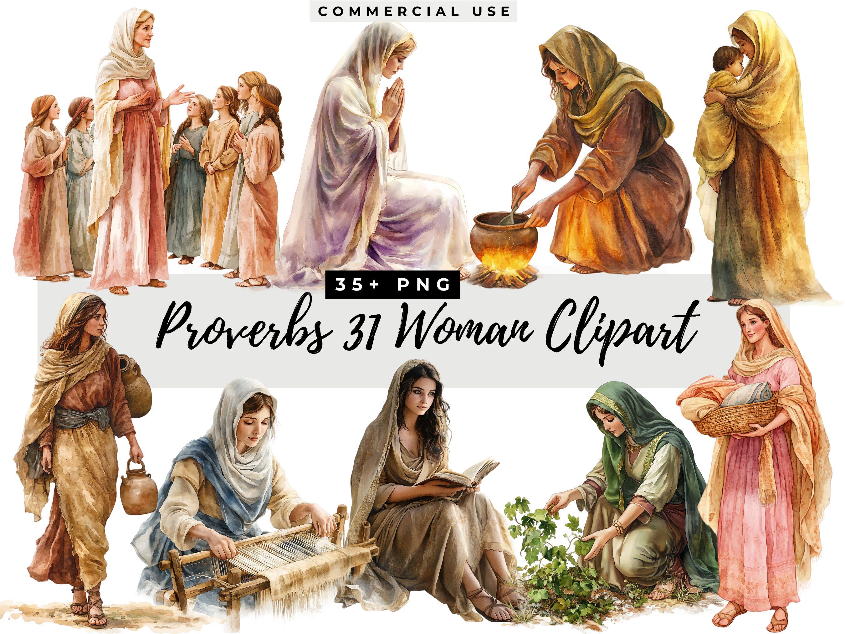 Biblical Women Clipart, Proverbs 31 Woman, Woman in Biblical Times ...