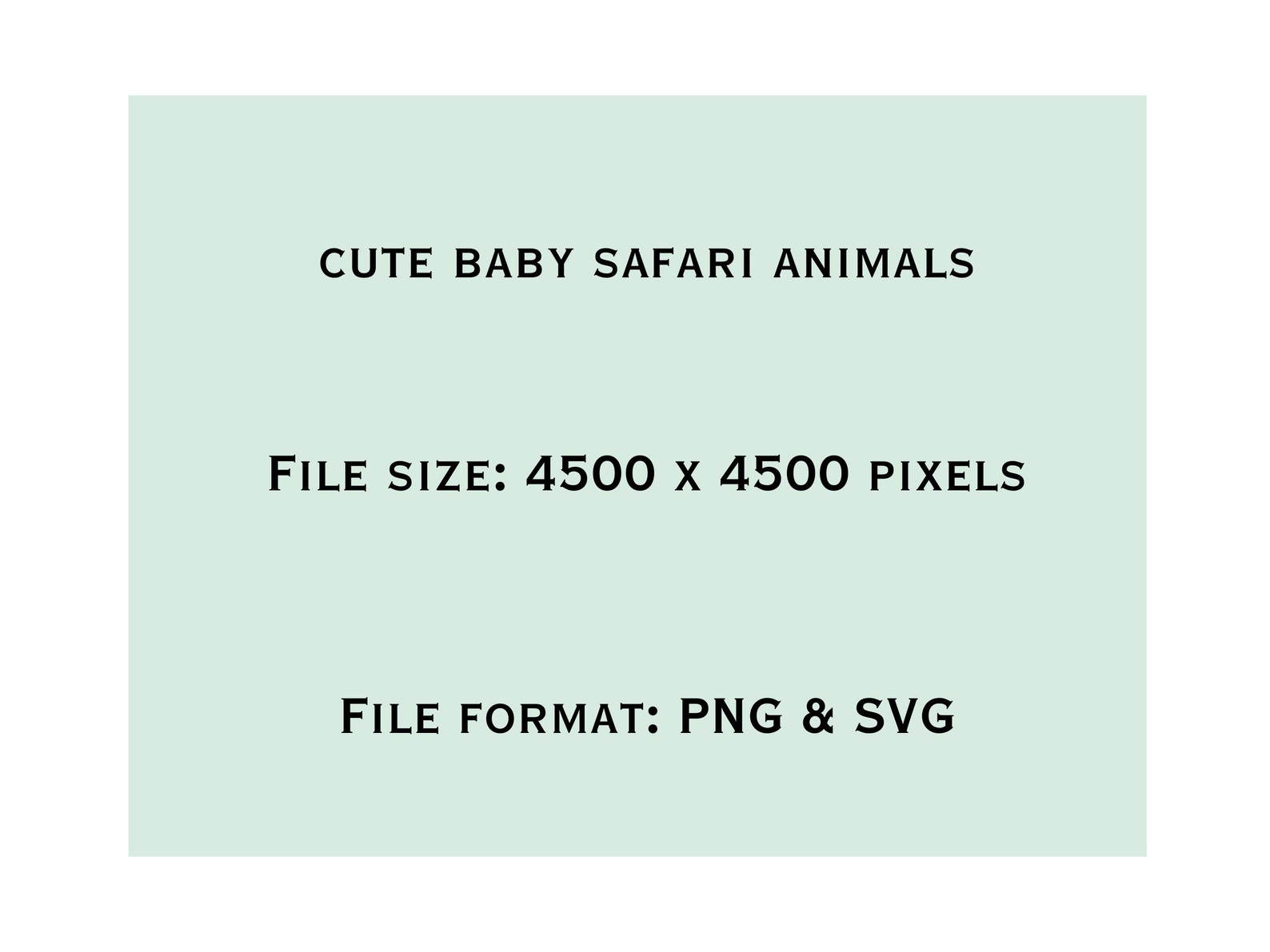 Cute Baby Safari Animals Clipart Png, Safari Animal Svg, Jungle Clipart ...
