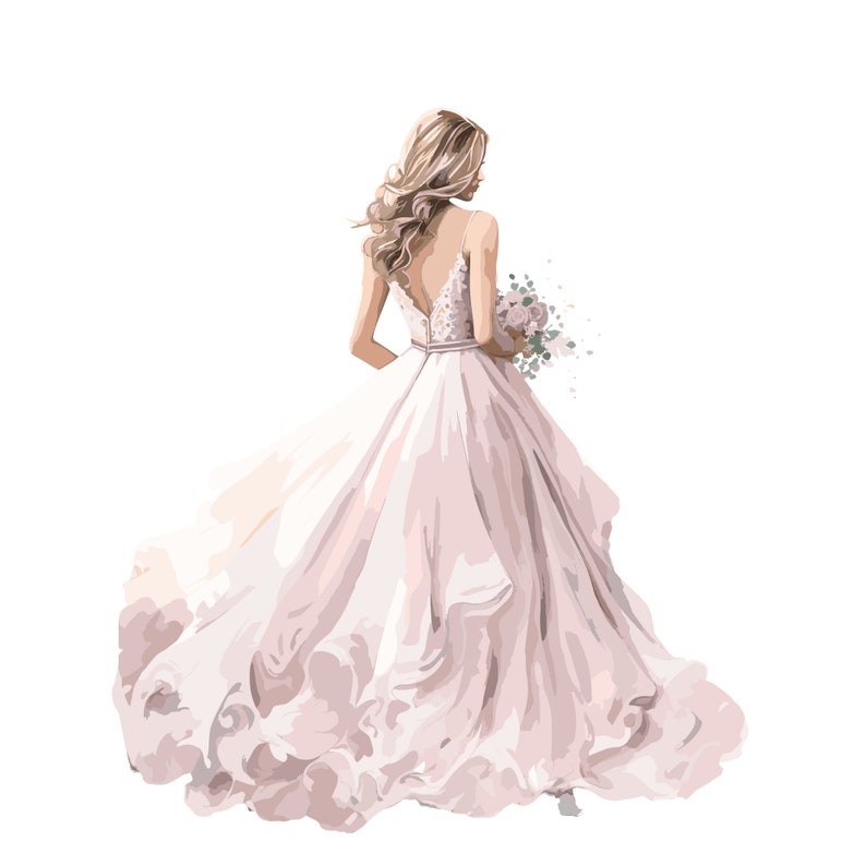 Bride Clipart, Bridal Shower Clipart, Marriage Clipart, Wedding ...