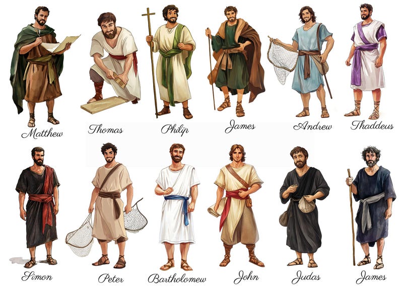 Personajes bíblicos, 12 apóstoles, imágenes prediseñadas religiosas ...