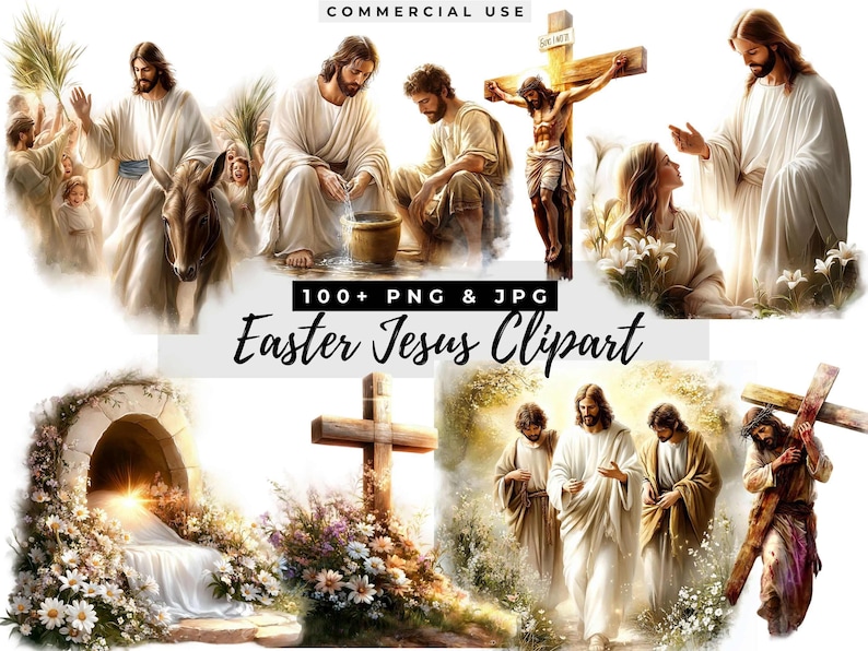 Bible Story Clipart Bundle – Bible Character for Kids, Easter ...