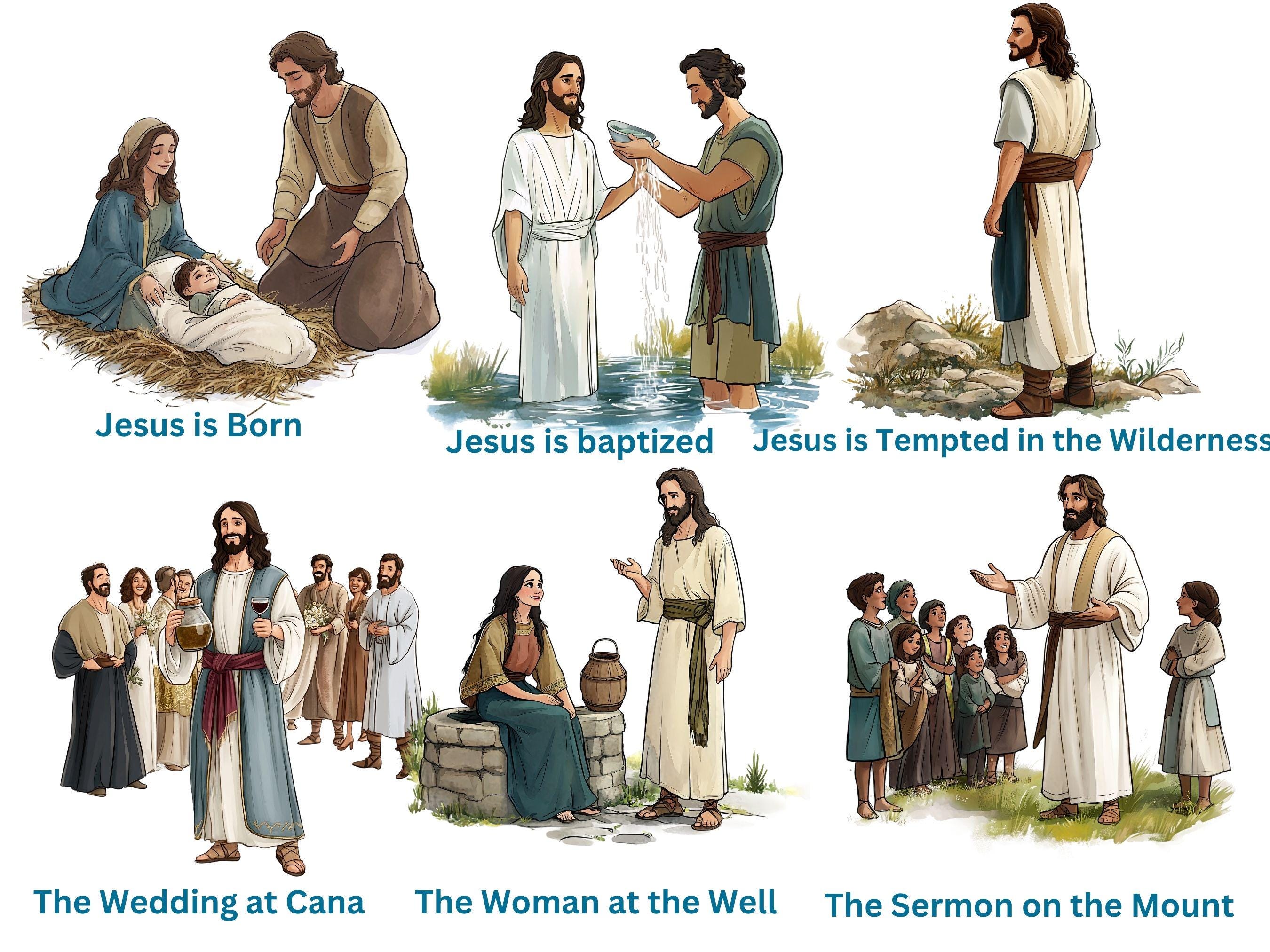 Miracles of Jesus New Testament Clipart, Bible Stories, Biblical ...