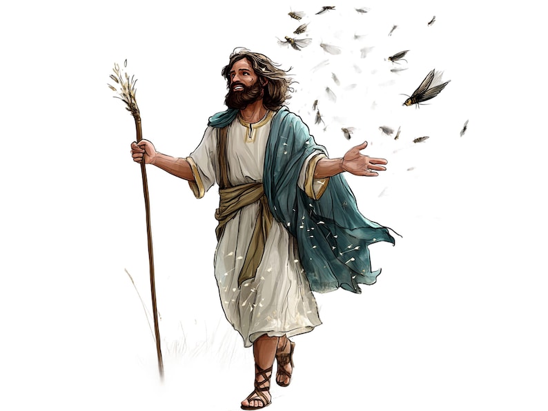 Moses Clipart Bundle, Biblical Characters, Religious Art for Kids, Old ...