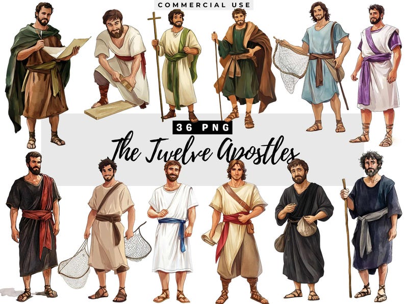 Bible Story Clipart Bundle – Bible Character for Kids, Easter ...