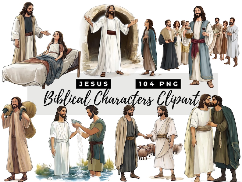 Biblical Characters Jesus Clipart, Jesus Miracles, Biblical People Clip ...