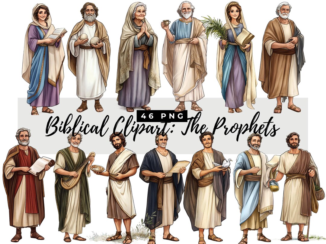 Biblical Clipart the Prophets, Bible Characters, Bible Story Clipart ...
