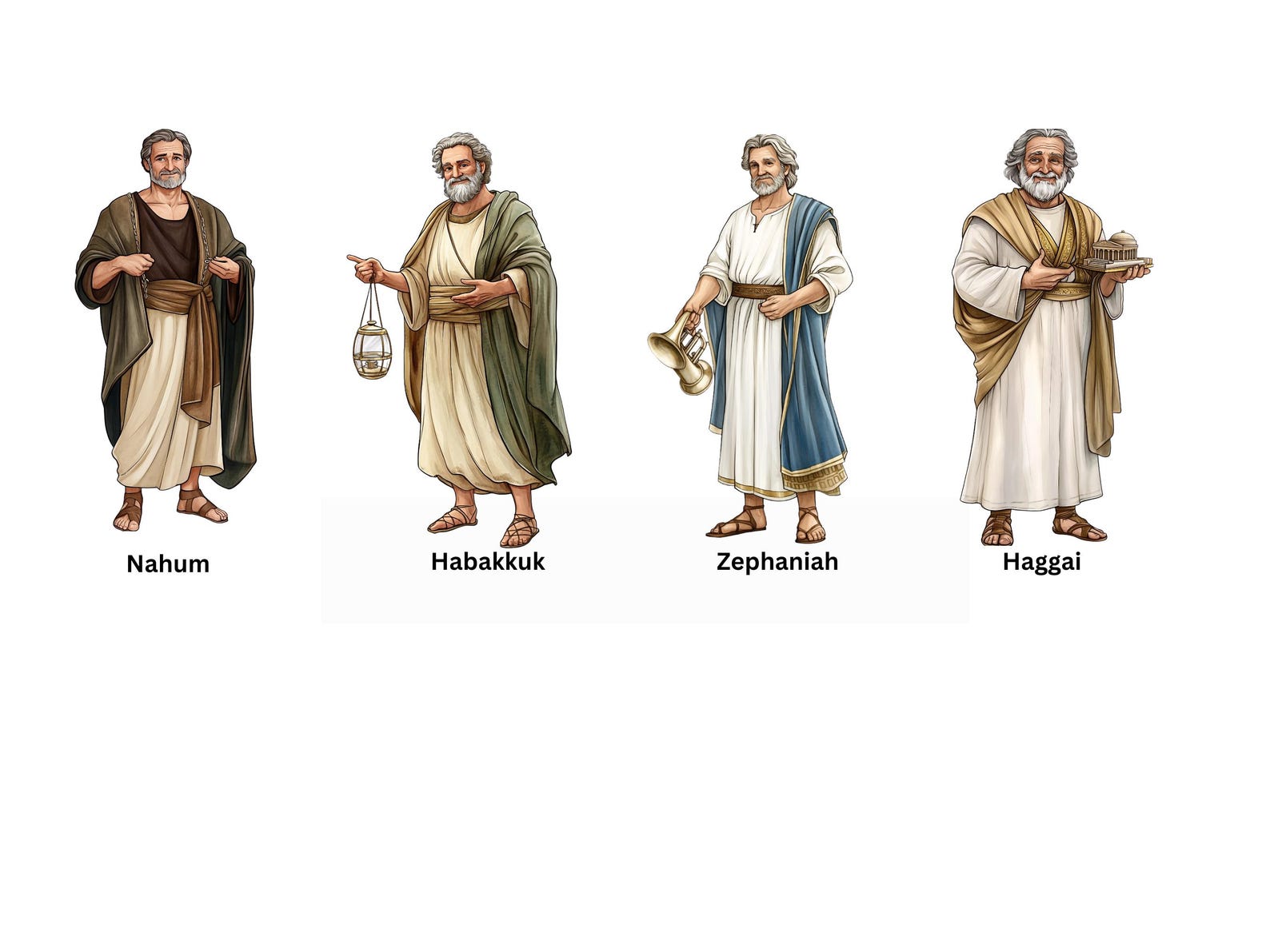 Biblical Clipart the Prophets, Biblical Characters, Bible Story Clipart ...