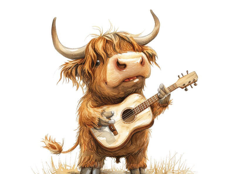 Quirky Highland Cow Png Clipart, Quirky Farm Animals, Funny Animals ...