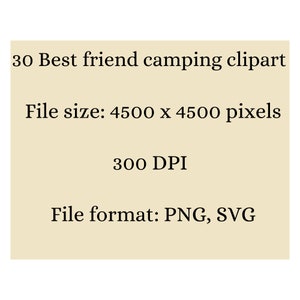 Best Friends Camping Clipart Illustration Set, Gifts Customizable ...