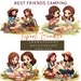 Best Friends Camping Clipart Illustration Set, Gifts Customizable ...