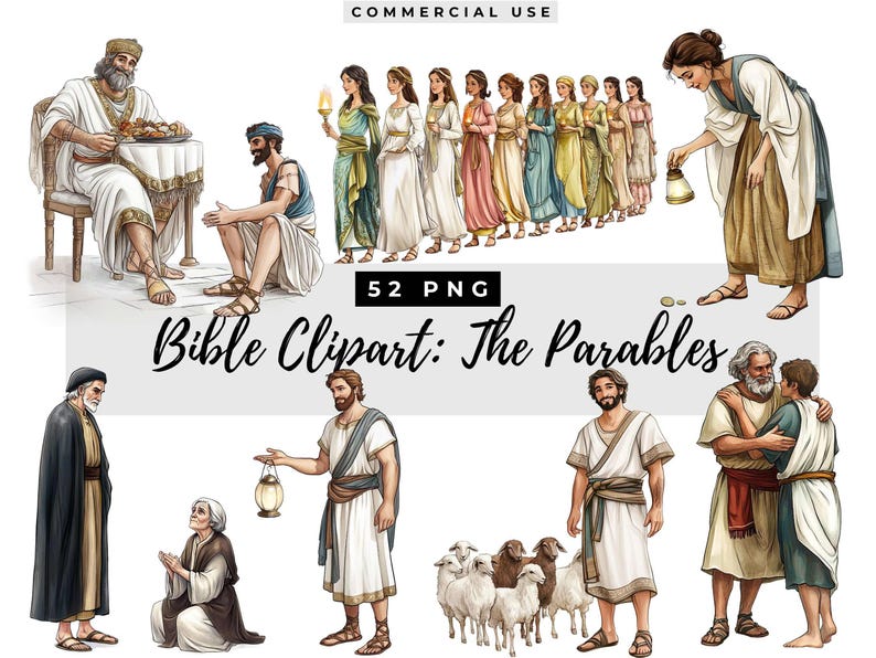 Bible Story Clipart Bundle – Lifetime Access Pass, Biblical Characters ...