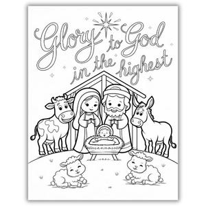 Happy Birthday Jesus Coloring Pages, Kids Church Craft, Printable ...