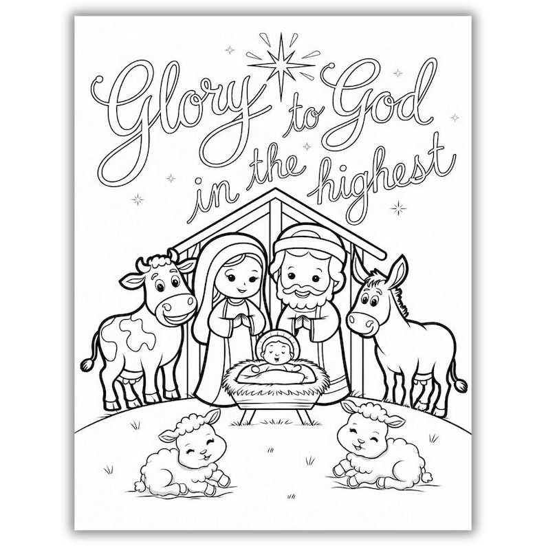 Happy Birthday Jesus Coloring Pages, Kids Church Craft, Printable ...