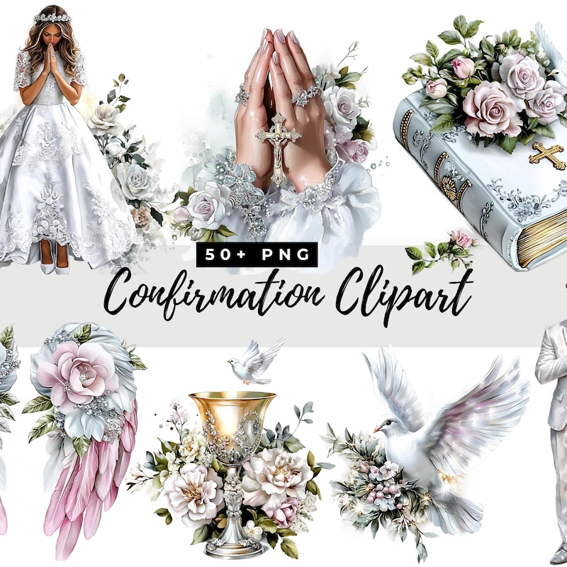 Confirmation Clipart - Etsy