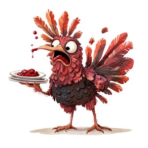 Quirky Turkey Clipart Bundle Funny Cute Autumn Bird Illustrations for ...