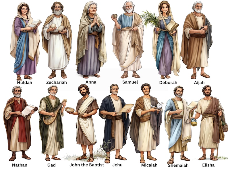 Biblical Clipart the Prophets, Bible Characters, Bible Story Clipart ...