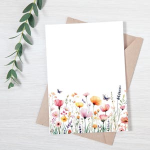 Wild Flower Borders, Wildflower Clipart PNG, Watercolor Floral Design ...