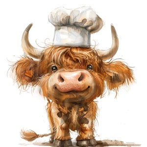Quirky Highland Cow Png Clipart, Quirky Farm Animals, Funny Animals ...