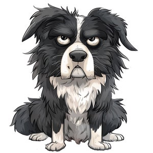Funny Grumpy Animals Clipart, Crazy Dog Clipart Bundle, Quirky Dog ...